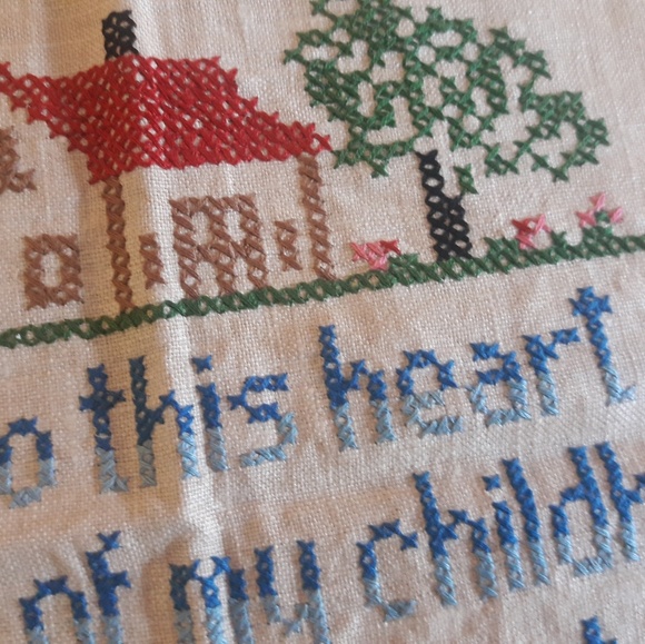 Vintage | Other | Very Old Pure Linen Colonial Sampler Vogue | Poshmark